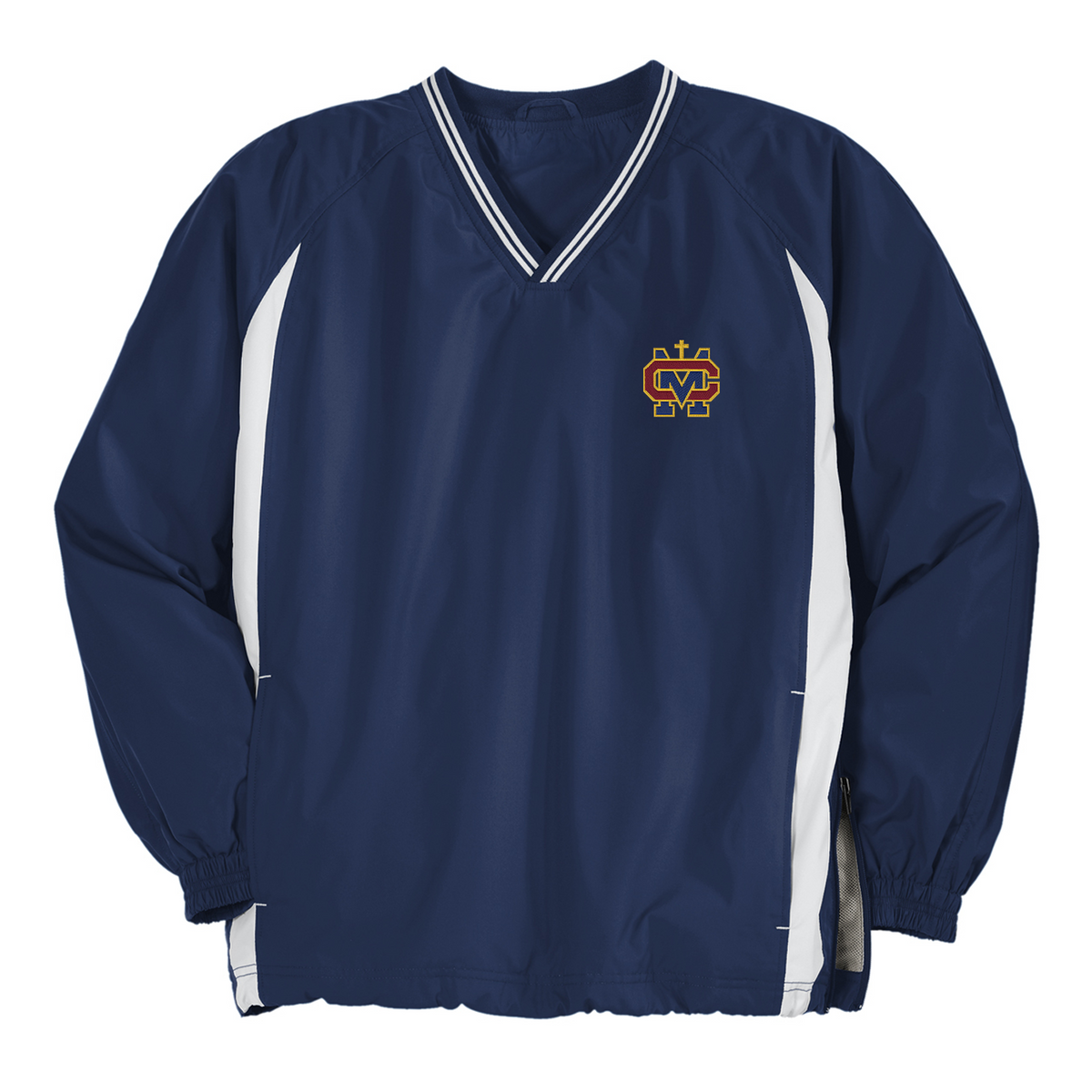 V-Neck Nylon Windshirt w/ Cantwell Sacred Heart Fiberlok Logo Grades 9 ...